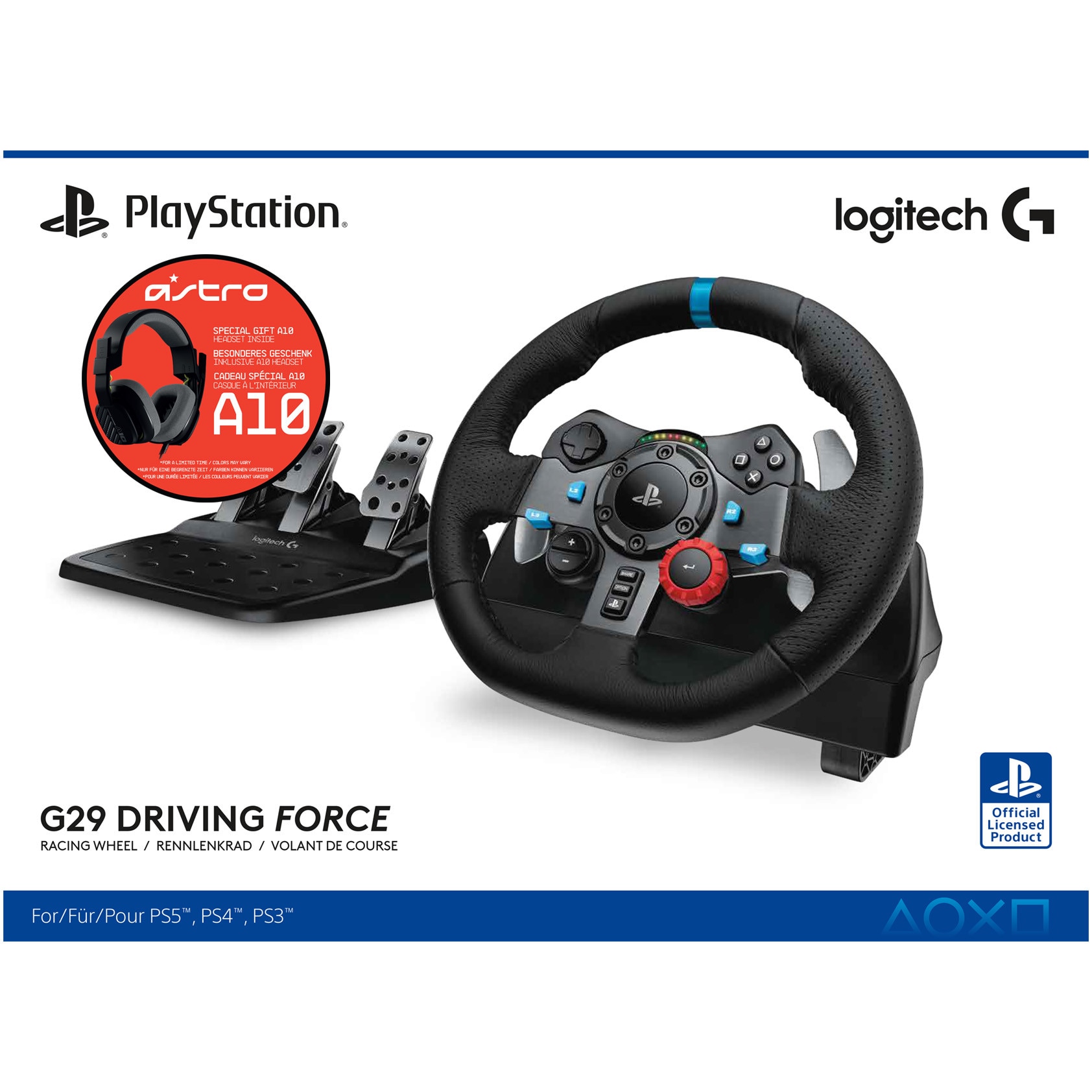 Volan Logitech Driving Force G29 pentru Playstation 5, Playstation 4 ...
