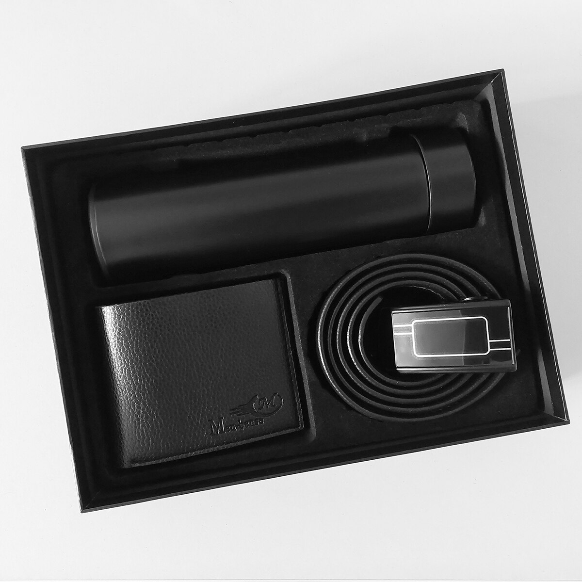 Set 3 piese, Naimeed D5240, cu termos cu afisaj digital, portofel si ...