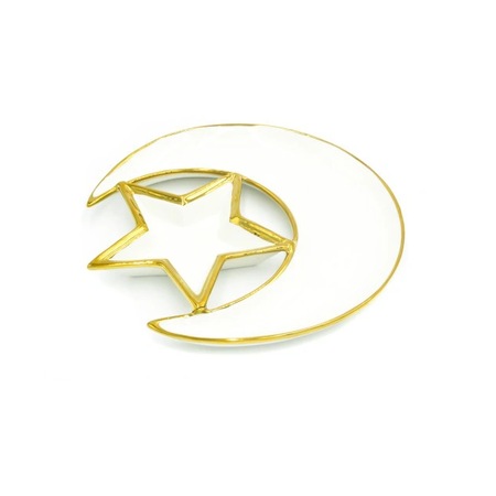 Farfurie, ceramica/portelan, Forma stea - eMAG.ro