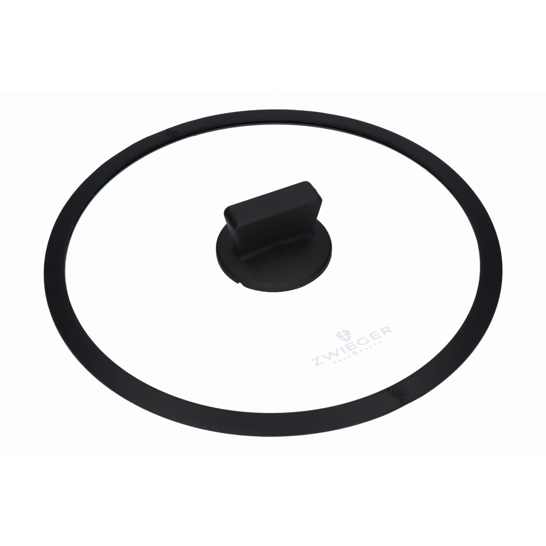 Capac oala/tigaie, Zwieger, Sticla termorezistenta/Silicon, 28cm, Negru ...