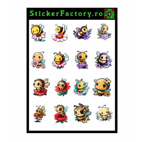 Set Stickere "Albinute", Vinyl Waterproof, Coala A4, 5 - 6 cm - eMAG.ro