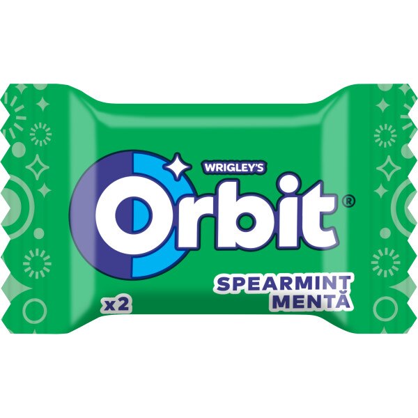 Guma de mestecat cu aroma de menta Orbit Spearmint, 2 drajeuri - eMAG.ro