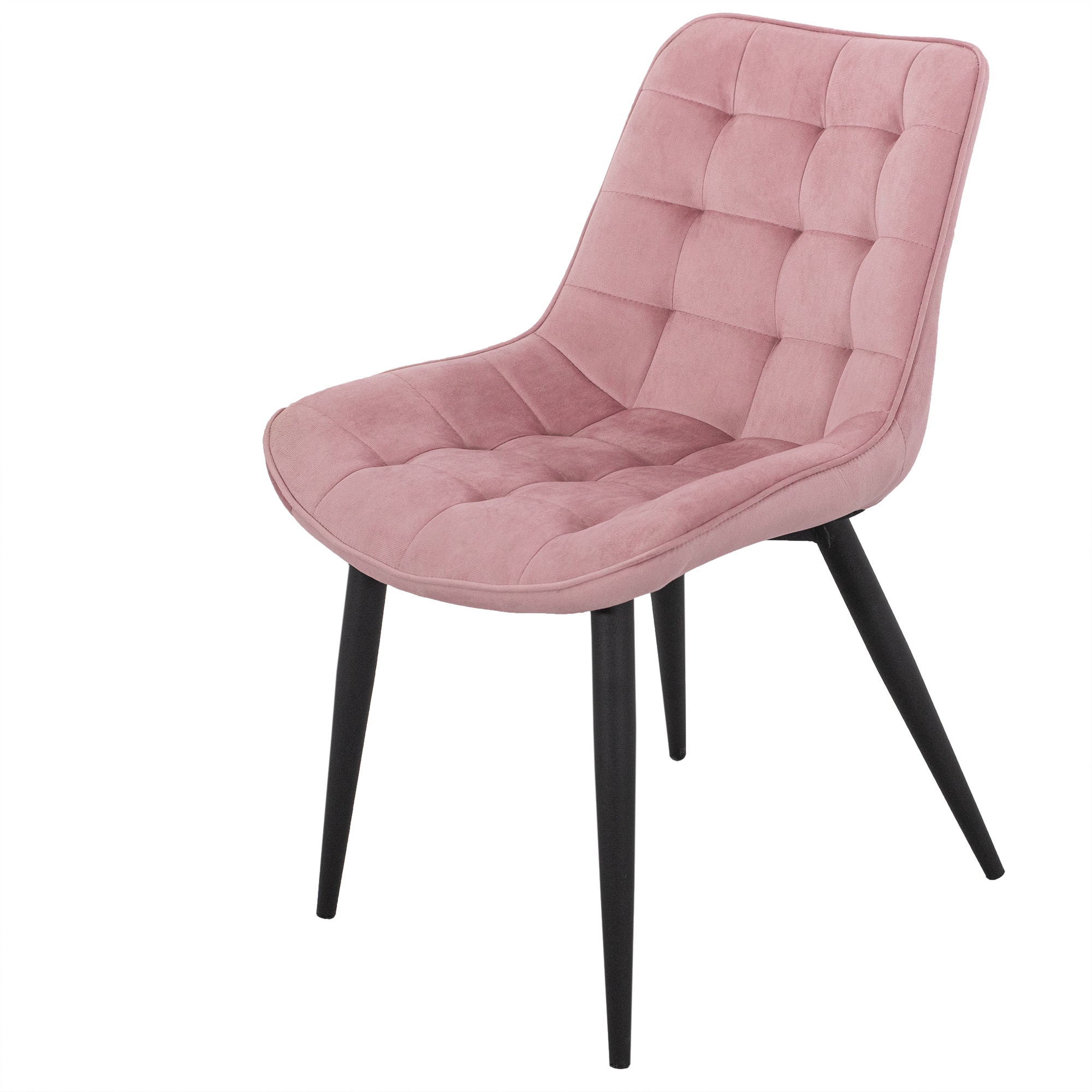 Scaun DENVER Osaka, roz, picioare metalice negre, tapitat, stofa ...