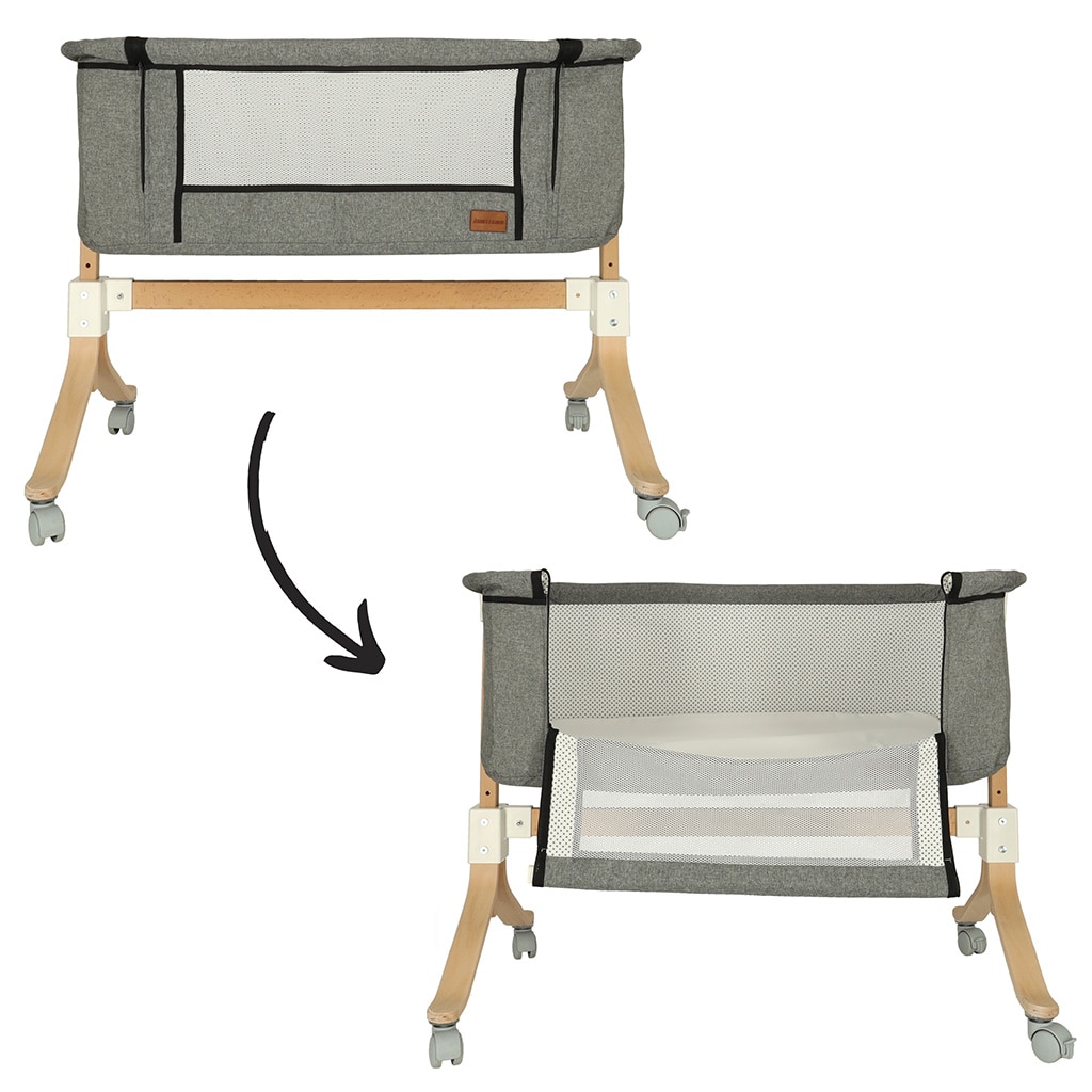 Patut din lemn pliabil pentru Nou Nascuti 2 in 1 Likesmart "Baby Crib ...