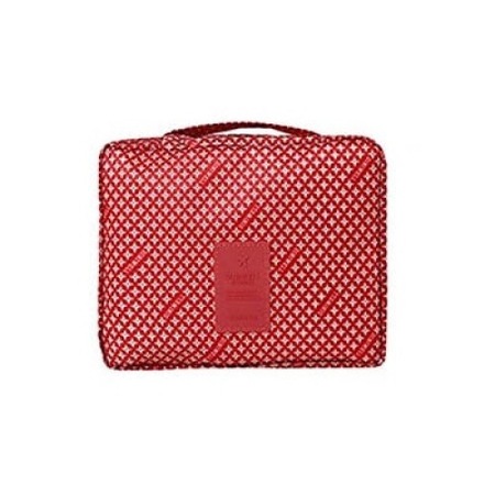 Portfard de calatorie Trip Story Mallorca, impermeabil, cu manere, rosu ...