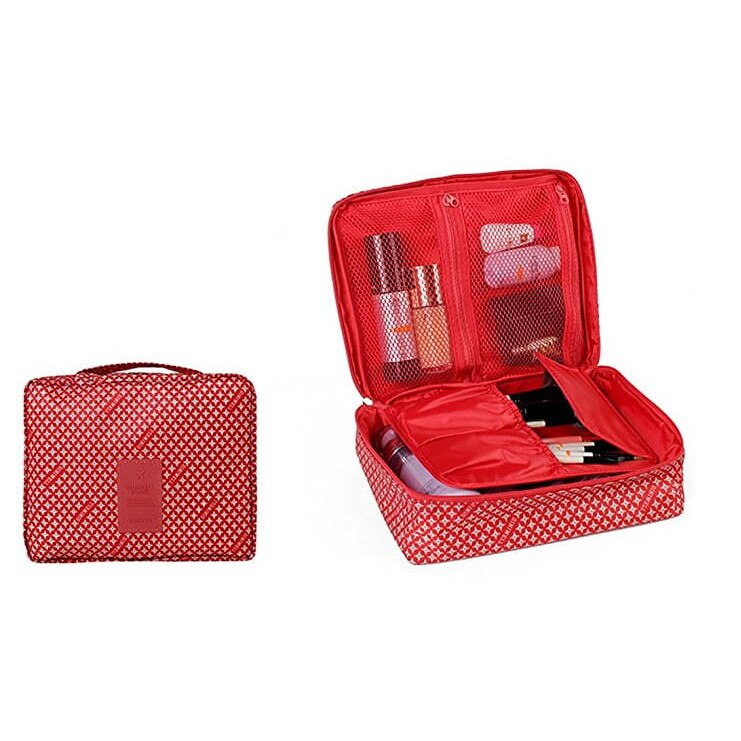 Portfard de calatorie Trip Story Mallorca, impermeabil, cu manere, rosu ...