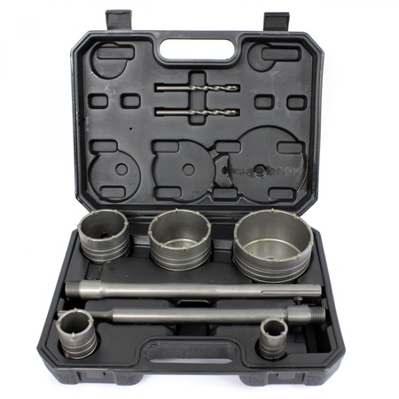 Set 9 carote cu vidie pentru beton 10-100mm cu adaptor SDS+ SDS Max ...