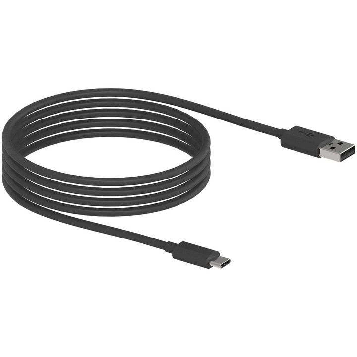 Cablu de date Motorola, USB-A & USB Type-C, 2m, Negru - eMAG.ro