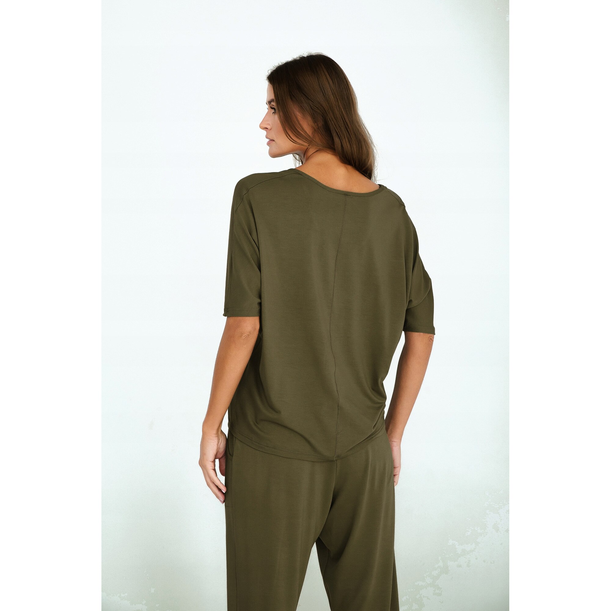 Trening dama modern, Italian Fashion, Viscoza, Kaki, S - eMAG.ro