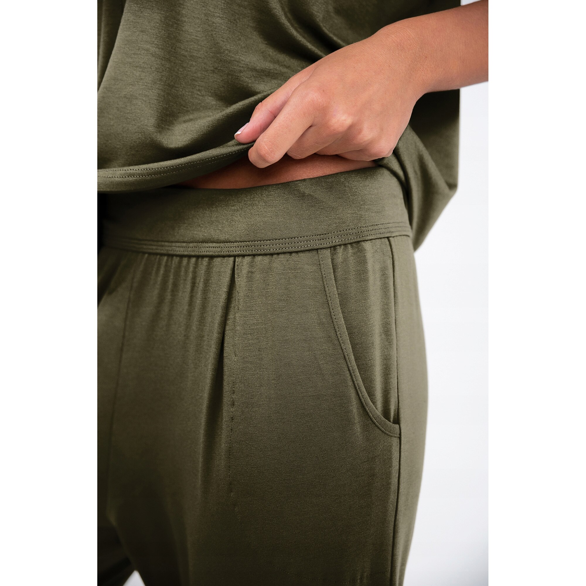 Trening dama modern, Italian Fashion, Viscoza, Kaki, S - eMAG.ro