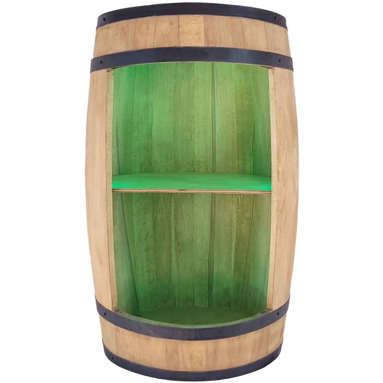 Suport pentru bauturi in forma de butoi, WEECO, Lemn, 80cm, Maro - eMAG.ro