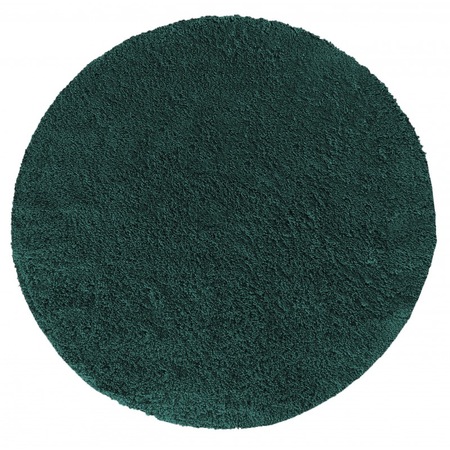 Covor rotund shaggy, Dywanopol, Stickla verde, Camel, 120 cm - eMAG.ro
