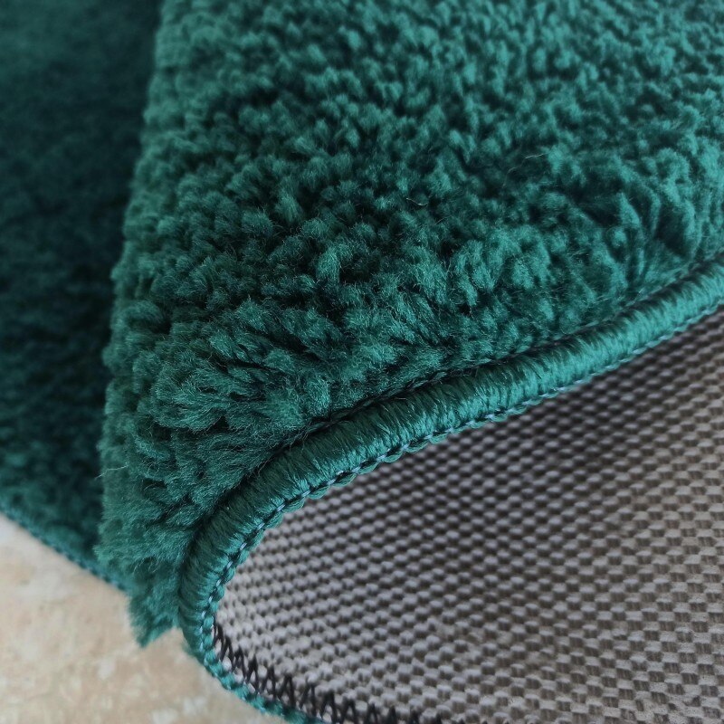 Covor rotund shaggy, Dywanopol, Stickla verde, Camel, 120 cm - eMAG.ro