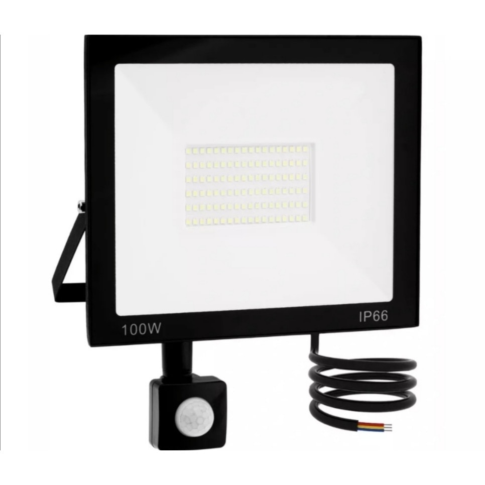 Proiector Led 100W, senzor de miscare, IP66, lumina rece 6500K - eMAG.ro