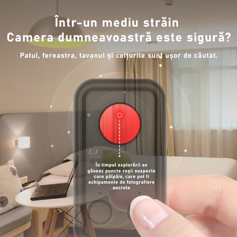 Mini detector camere video spion cu LED infrarosu si filtru optic ...