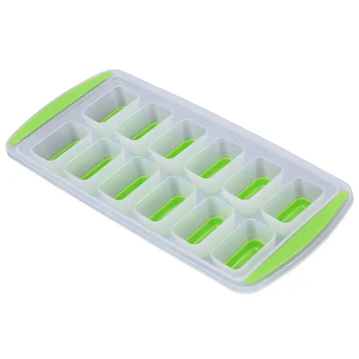 Forma pentru gheata reutilizabila din plastic verde - eMAG.ro