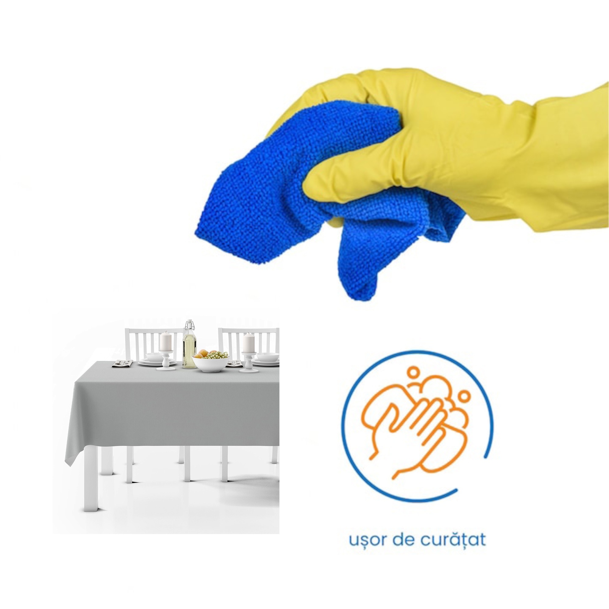 Fata de masa din musama, dreptunghiulara, PVC, impermeabila, anti-pete ...