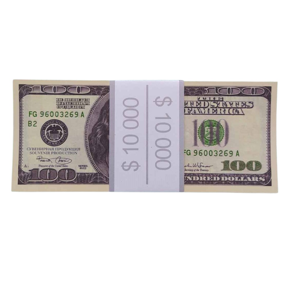 Set de bani suvenir, bancnote de 100 de dolari, stil vechi, 100 buc ...