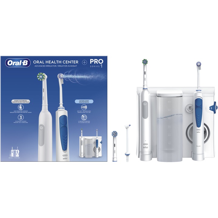 Set irigator bucal Oral-B Oral Health Center + Periuta de dinti ...