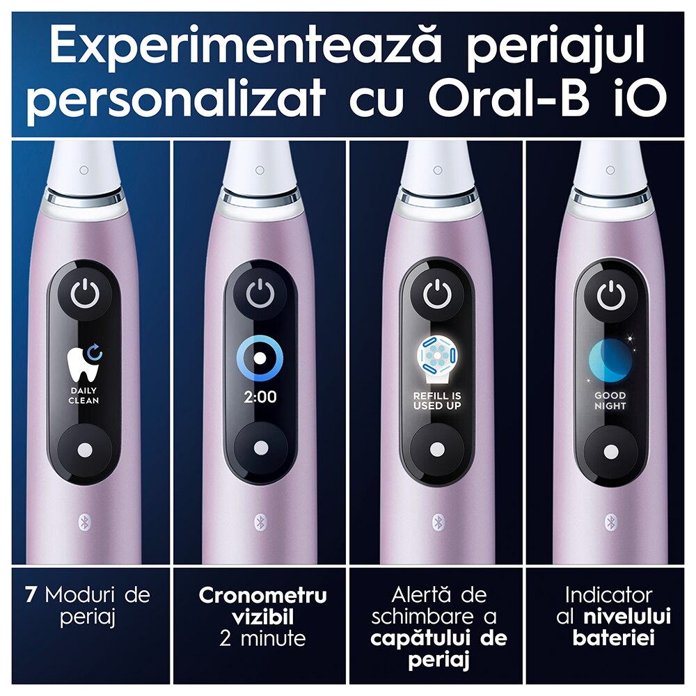 Електрическа четка за зъби Oral-B iO9, Магнитна технология, Микровибрации, Изкуствен интелект ...