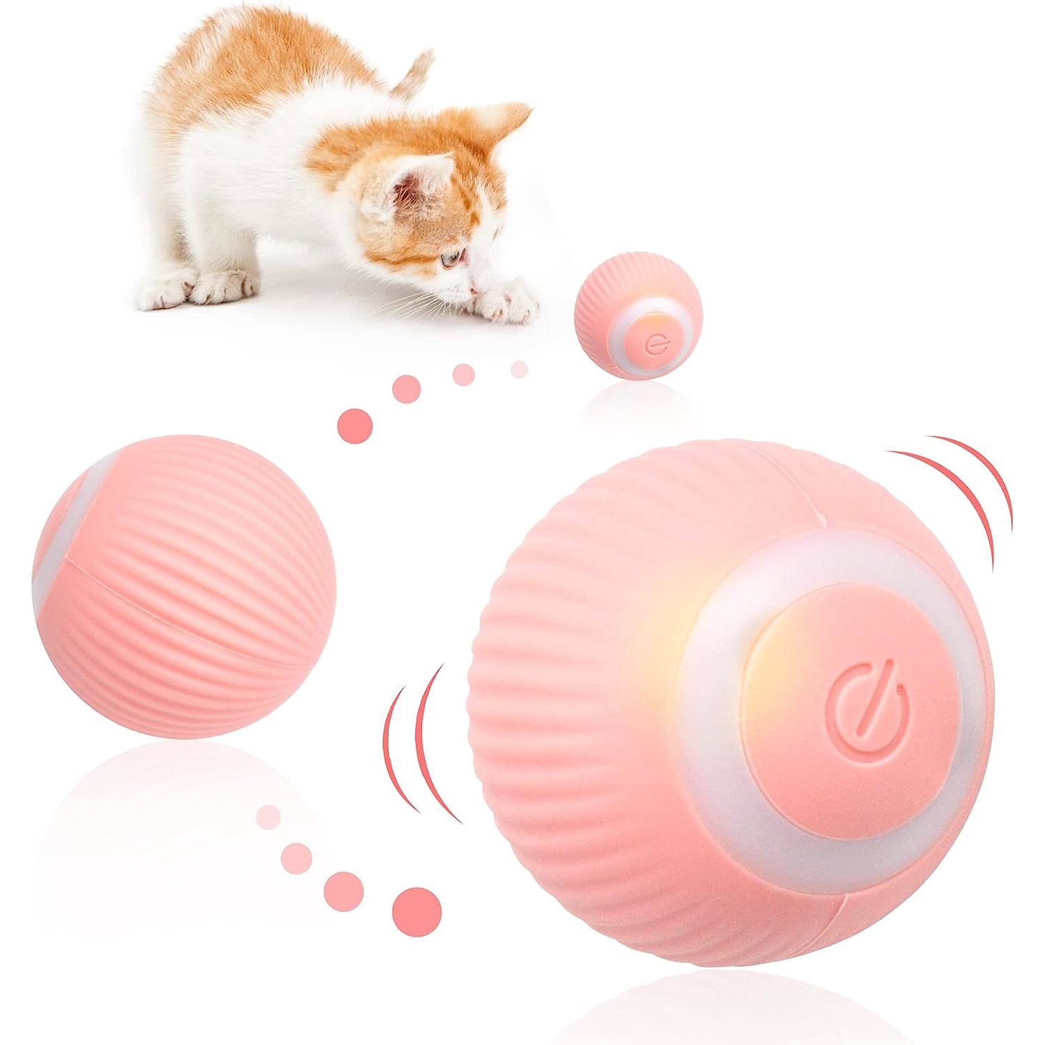 Jucarie interactiva pentru pisici, Begleri, ABS/Silicon, LED, Roz - eMAG.ro