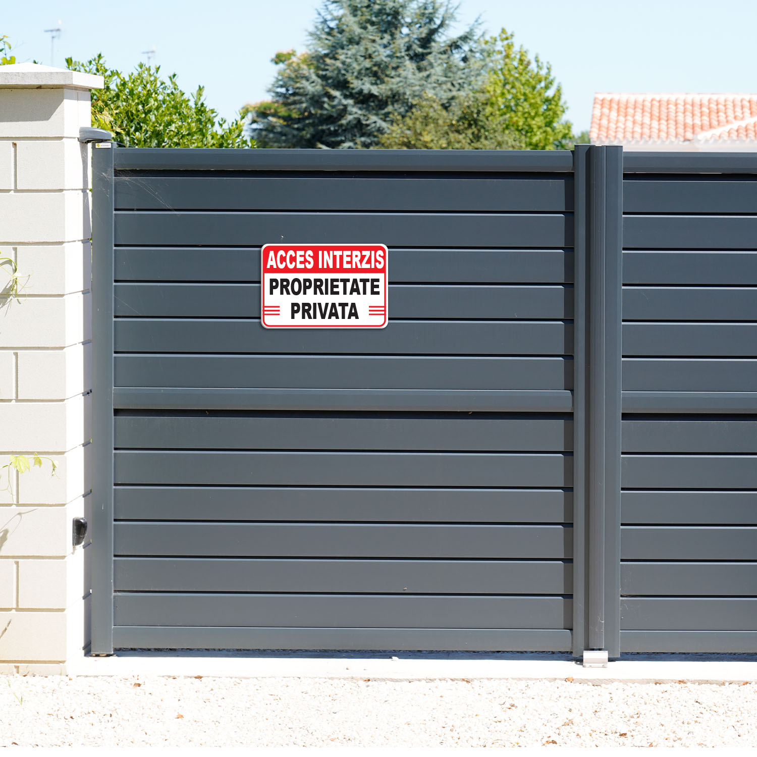 Set 2 indicatoare avertizare Acces Interzis Proprietate Privata ...