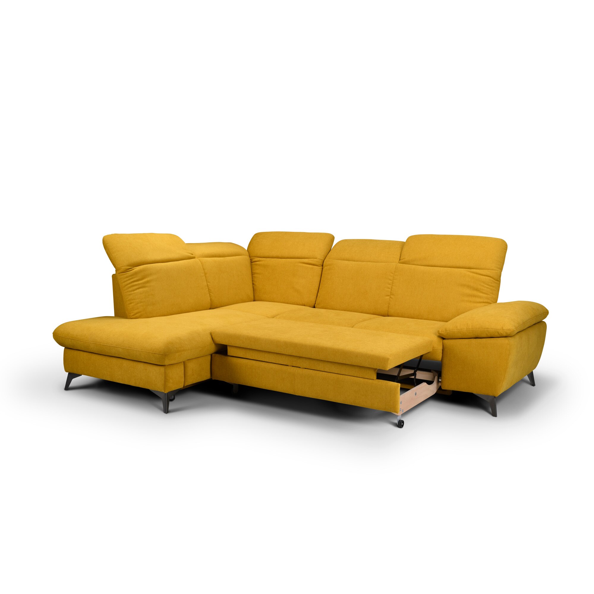Coltar extensibil stanga, model SARAH, culoare galben mustard, 268x212 ...