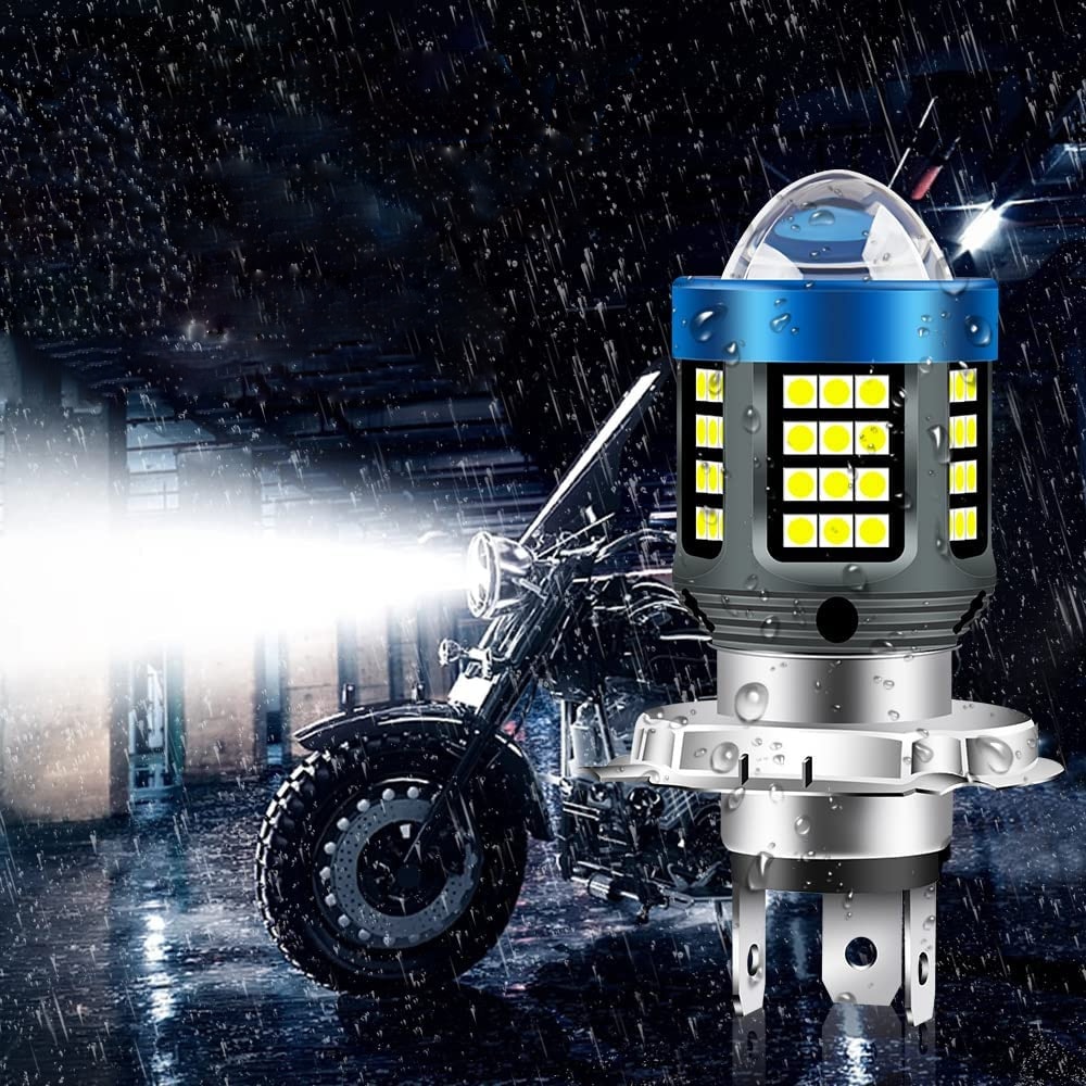 Set 2 becuri LED SMD H4, 160W, 6000k, 12/80V, 2 faze, lupa - eMAG.ro