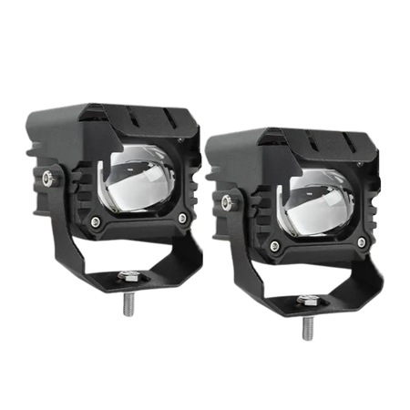 Set 2 proiectoare LED auto/moto/ATV, 40W/set, 3000/6000K, lupa - eMAG.ro