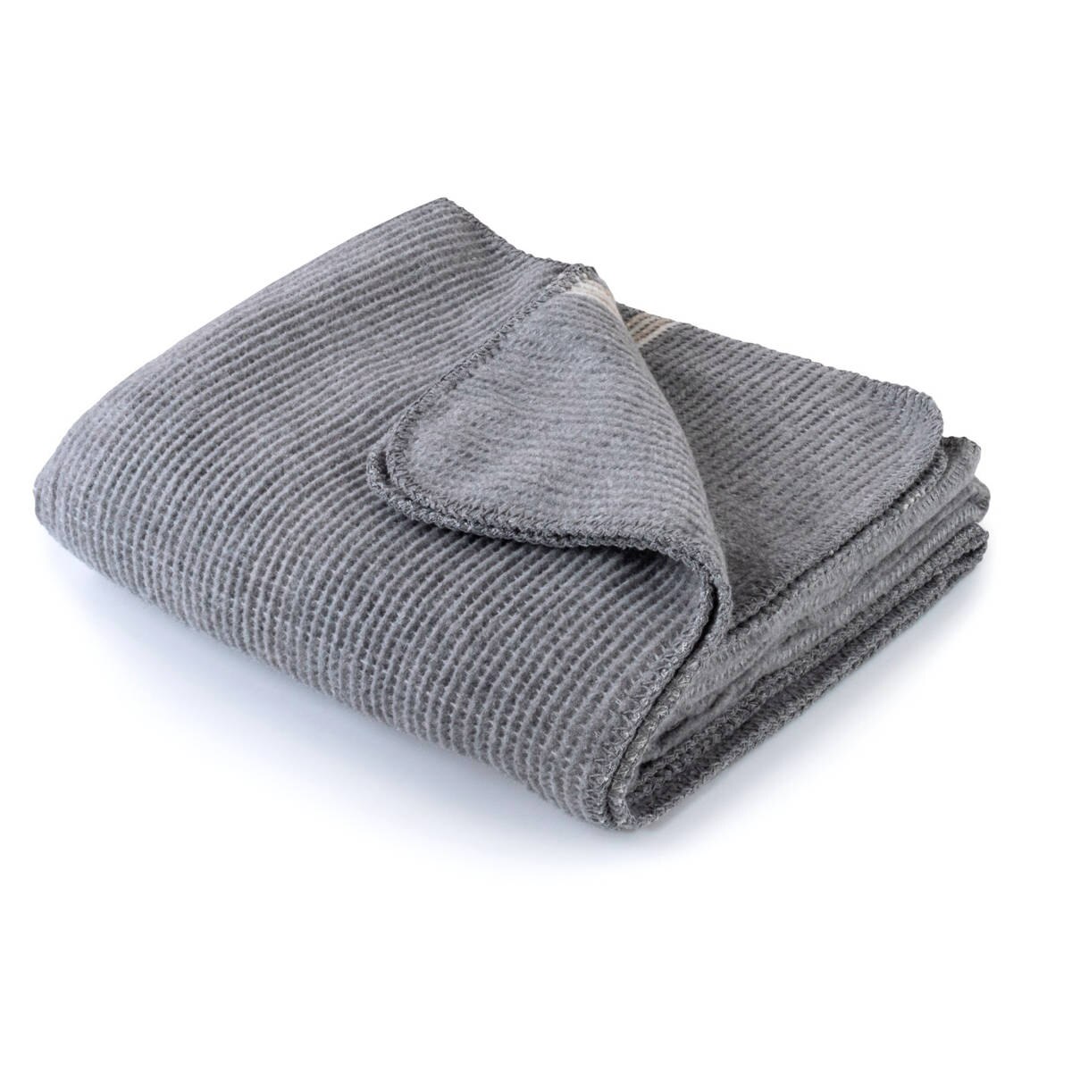 Patura, Bumbac/Acril, 150 x 200 cm, Gri - eMAG.ro