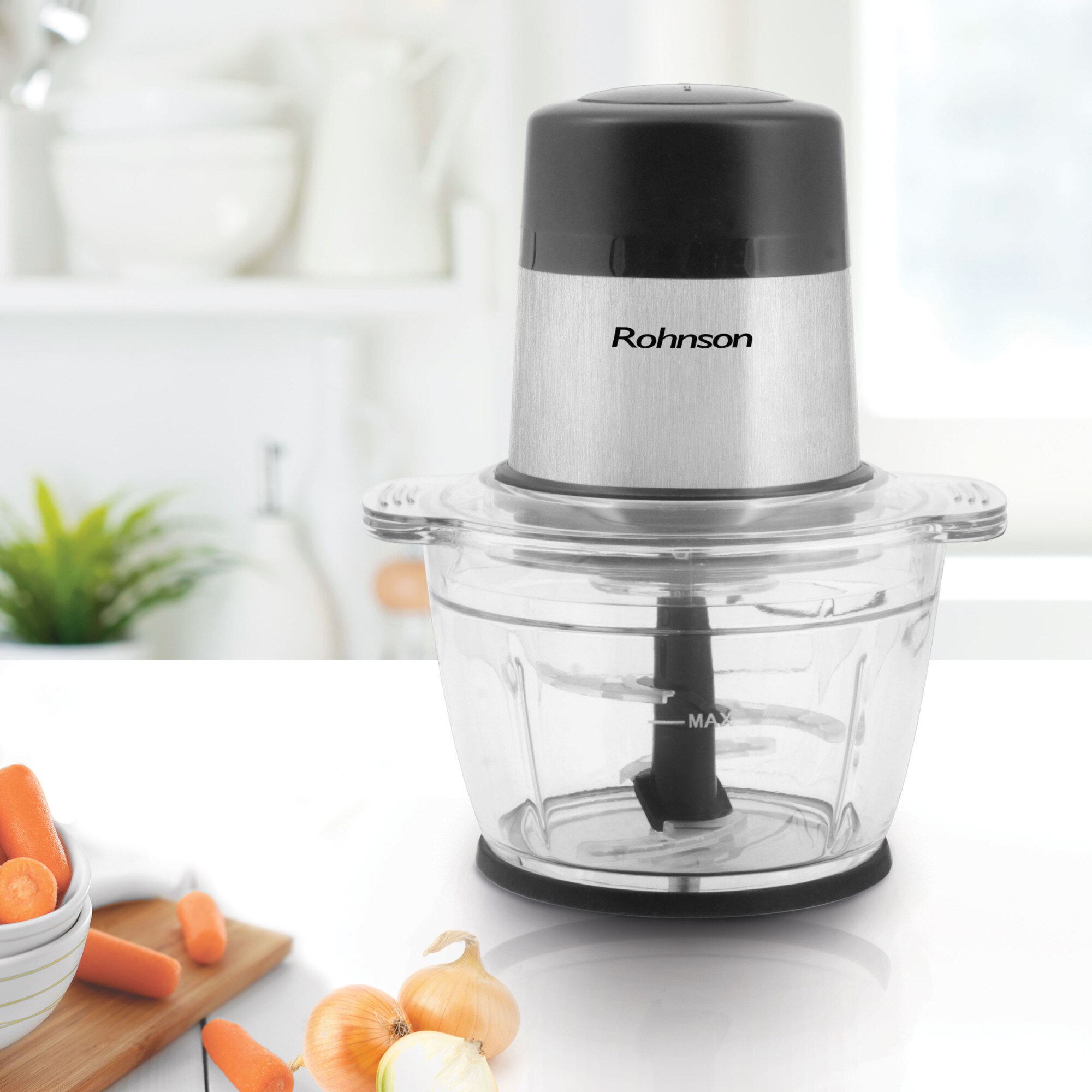 Tocator Rohnson R5110, 500W, 1L, bol sticla, 2 viteze, 4 lame inox ...