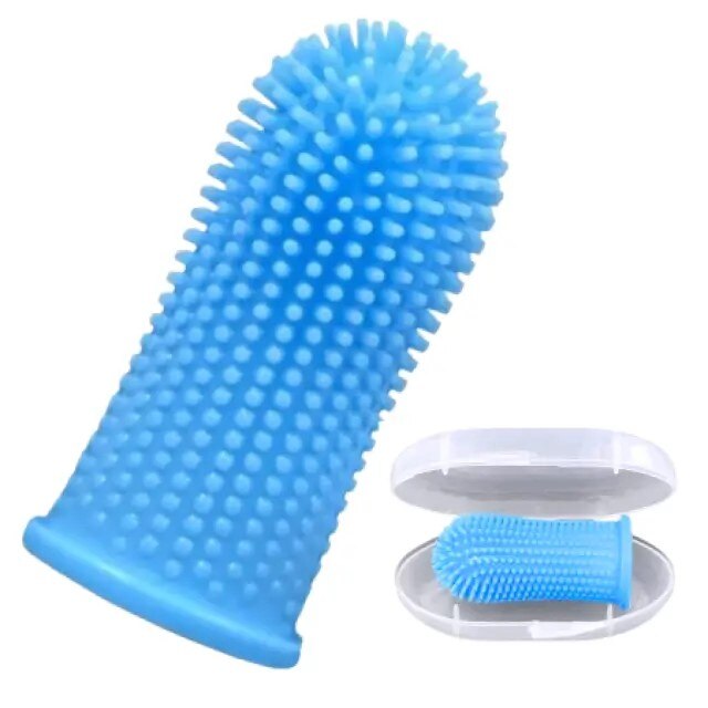 Periuta de dinti, tip degetar 360°, pentru animale de companie, caine ...