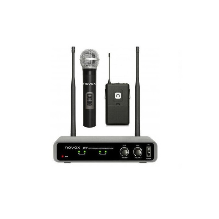 Set microfon fara fir Novox, Negru - eMAG.ro