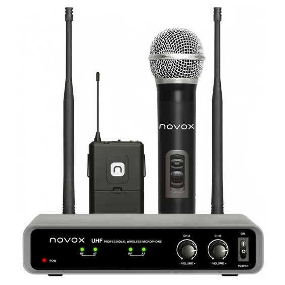 Set microfon fara fir Novox, Negru - eMAG.ro