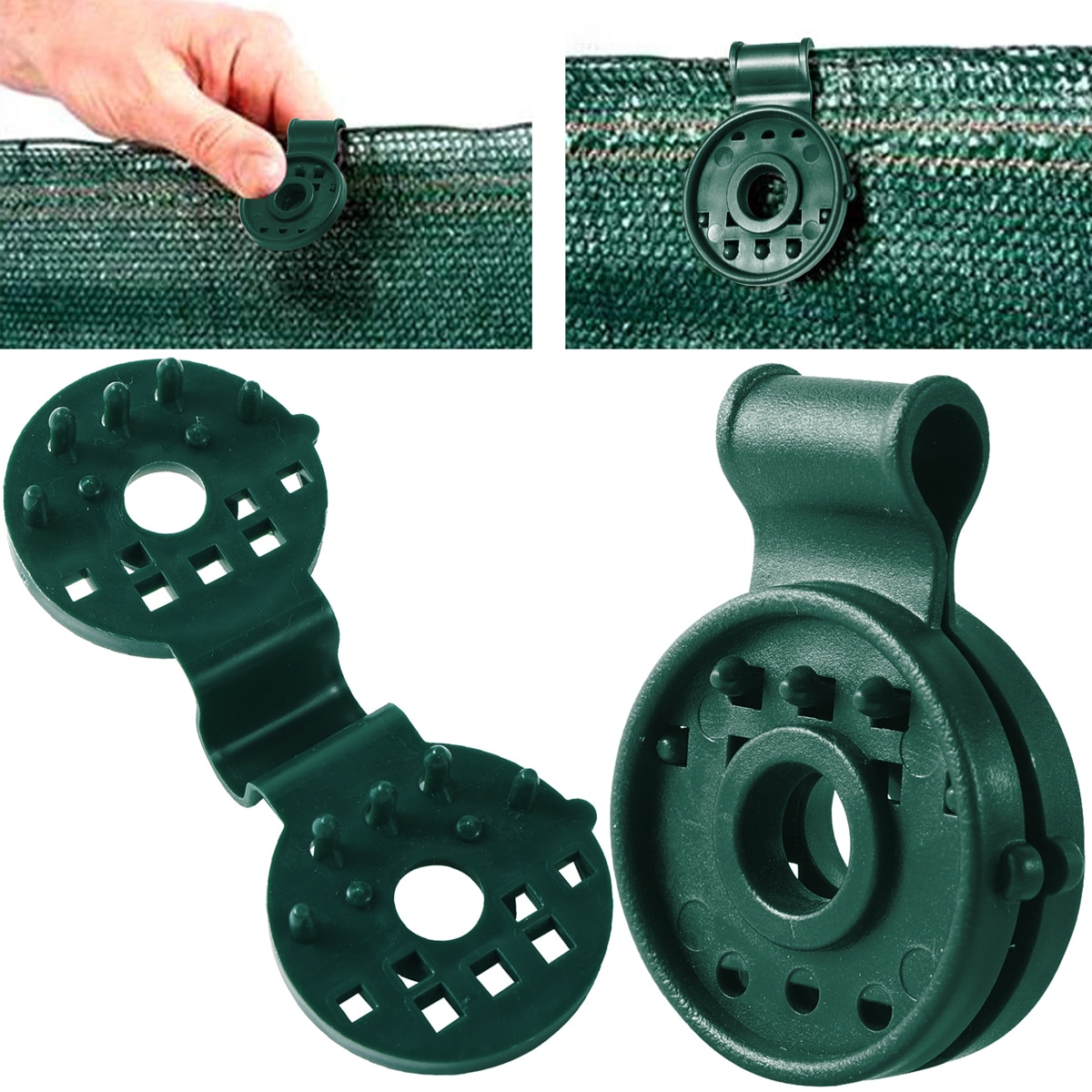 Cleme de prindere, Heckermann, Plastic, Verde - eMAG.ro