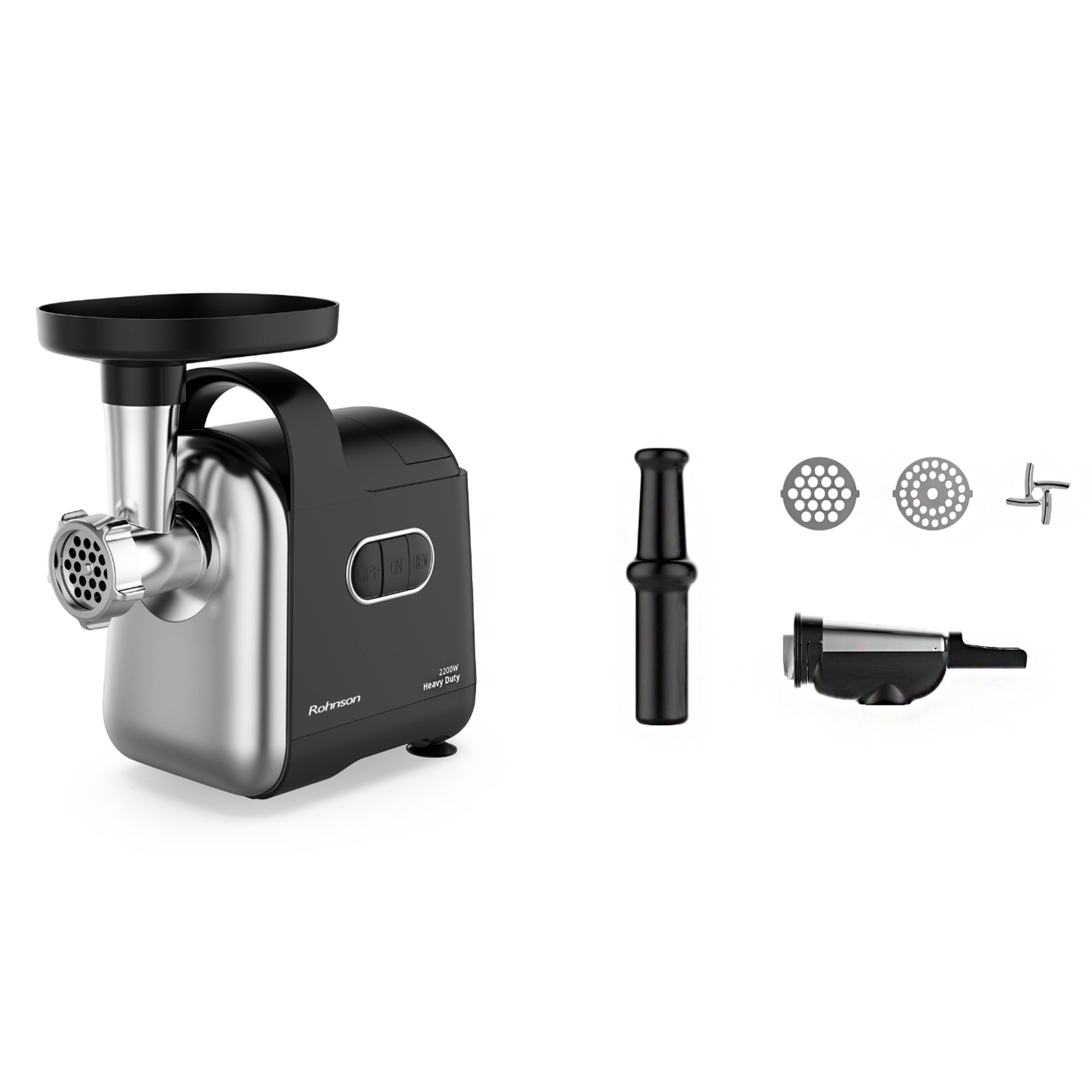 Masina de tocat carne Rohnson R5434 Heavy Duty, 2200W, capacitate ...