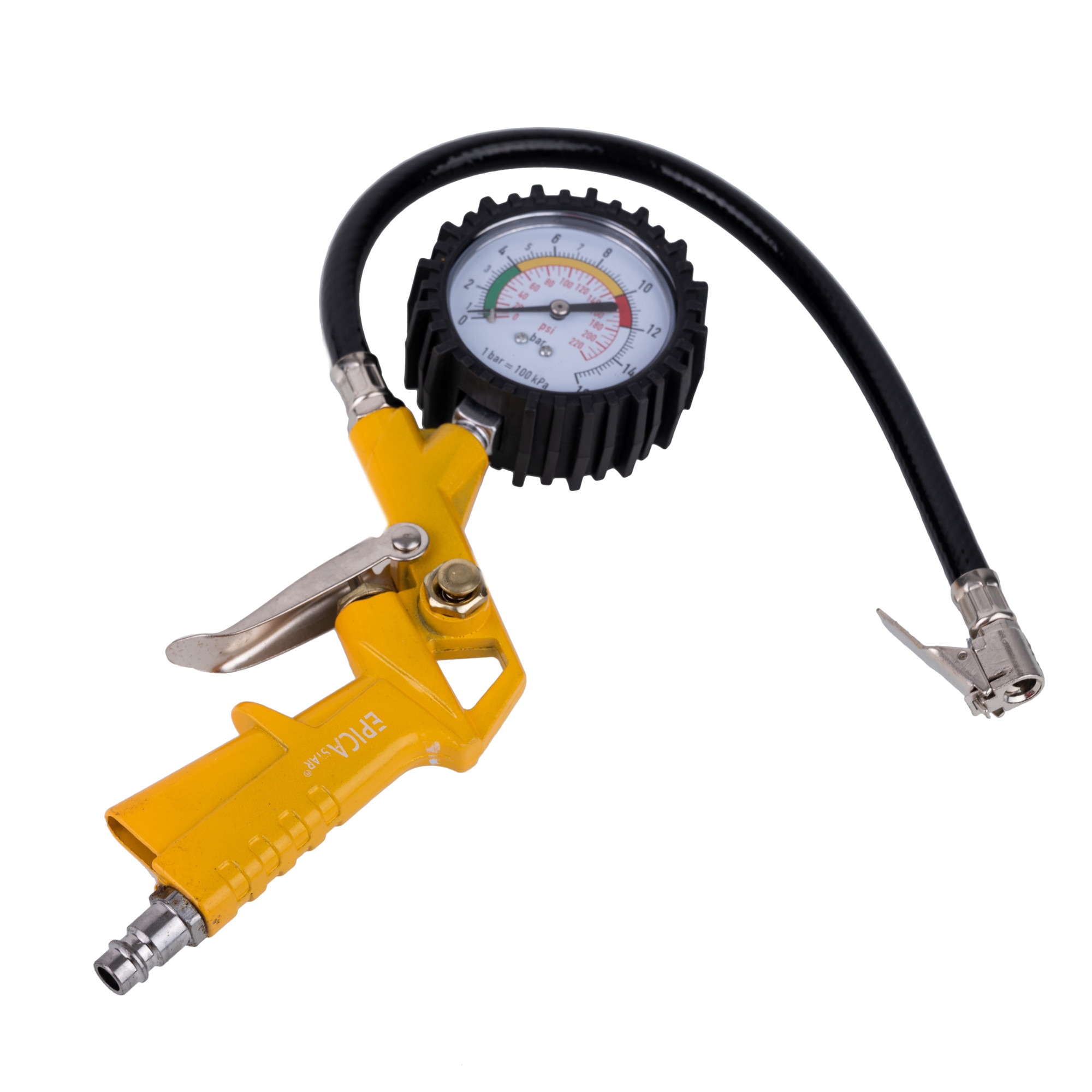 Pistol Umflat pentru Compresor cu Manometru si Furtun 35cm, 16bar ...