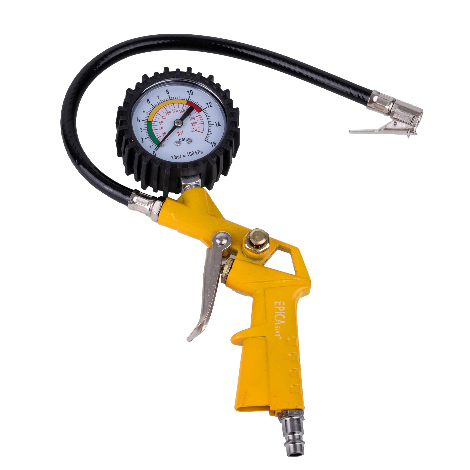 Pistol Umflat pentru Compresor cu Manometru si Furtun 35cm, 16bar ...