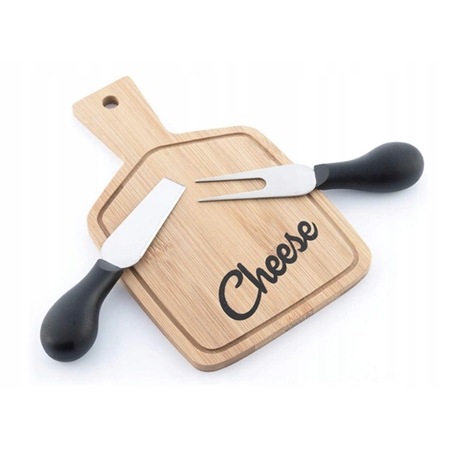 Set platou de branza cu cutite, Koopman, Bambus/Inox, Multicolor - eMAG.ro