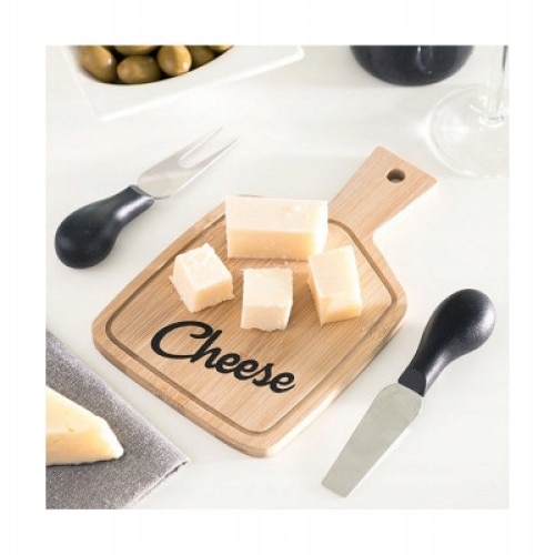 Set platou de branza cu cutite, Koopman, Bambus/Inox, Multicolor - eMAG.ro