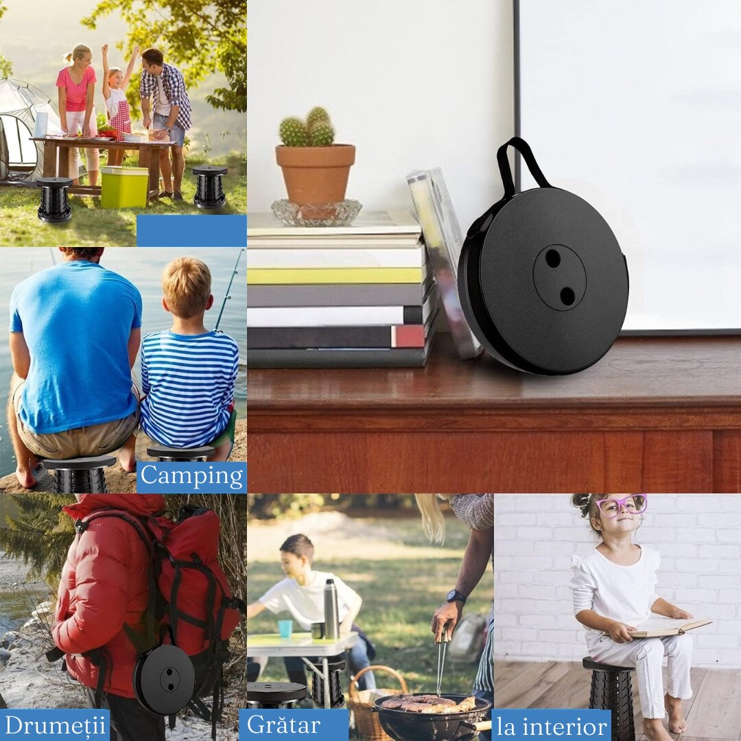 Scaun Telescopic Zenino - Portabil, Model Pliabil, Stabilitate Crescuta ...