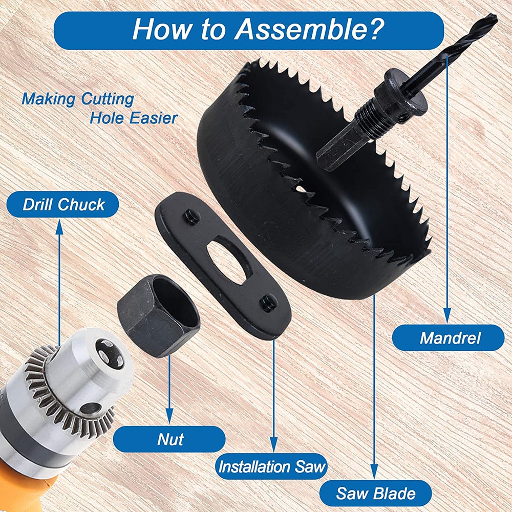 Set freze pentru gaurit lemn si rigips, 16 piese - eMAG.ro