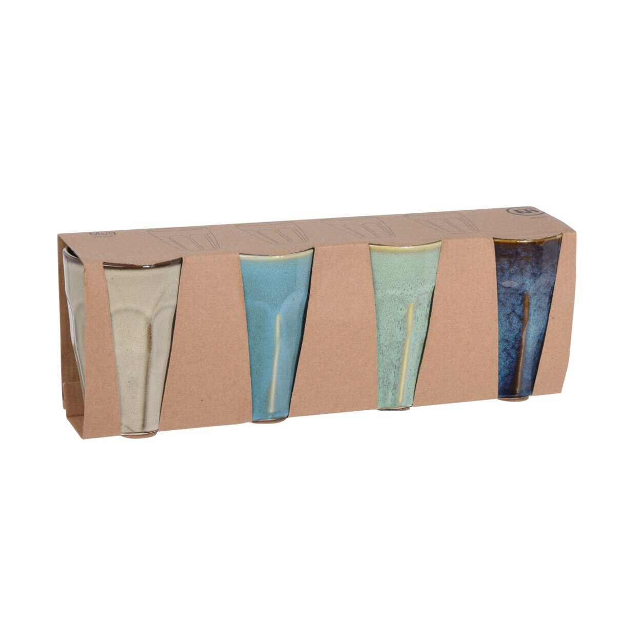 Set 4 pahare colorate, Excellent Housewear, Ceramica, 330 ml ...