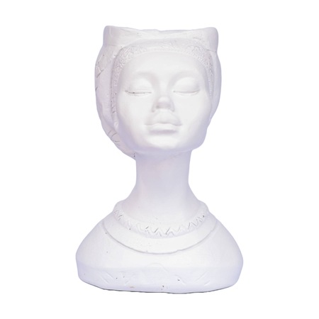 Vaza Printesa Africana, alb, pentru interior, 24x18x14 cm - eMAG.ro