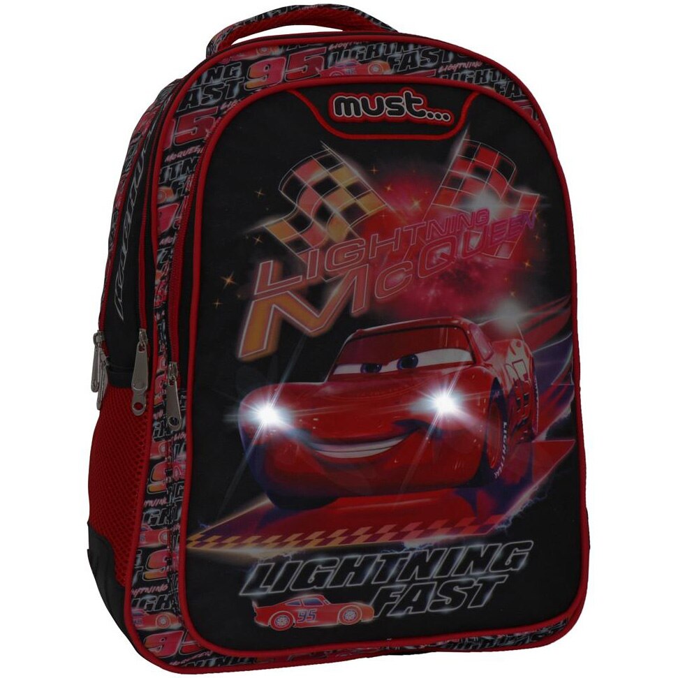 Ghiozdan Cars lighting fast, dimensiuni 32X18X43 cm - eMAG.ro