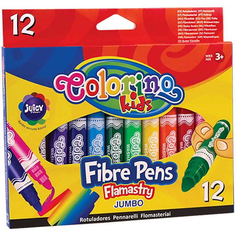 Carioci Jumbo Colorino 12 culori - eMAG.ro