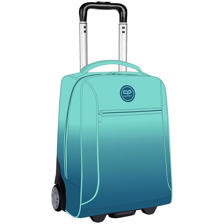 Troler CoolPack, compact, gradient blue lagoon, dimensiuni 46, 5cm x34 ...