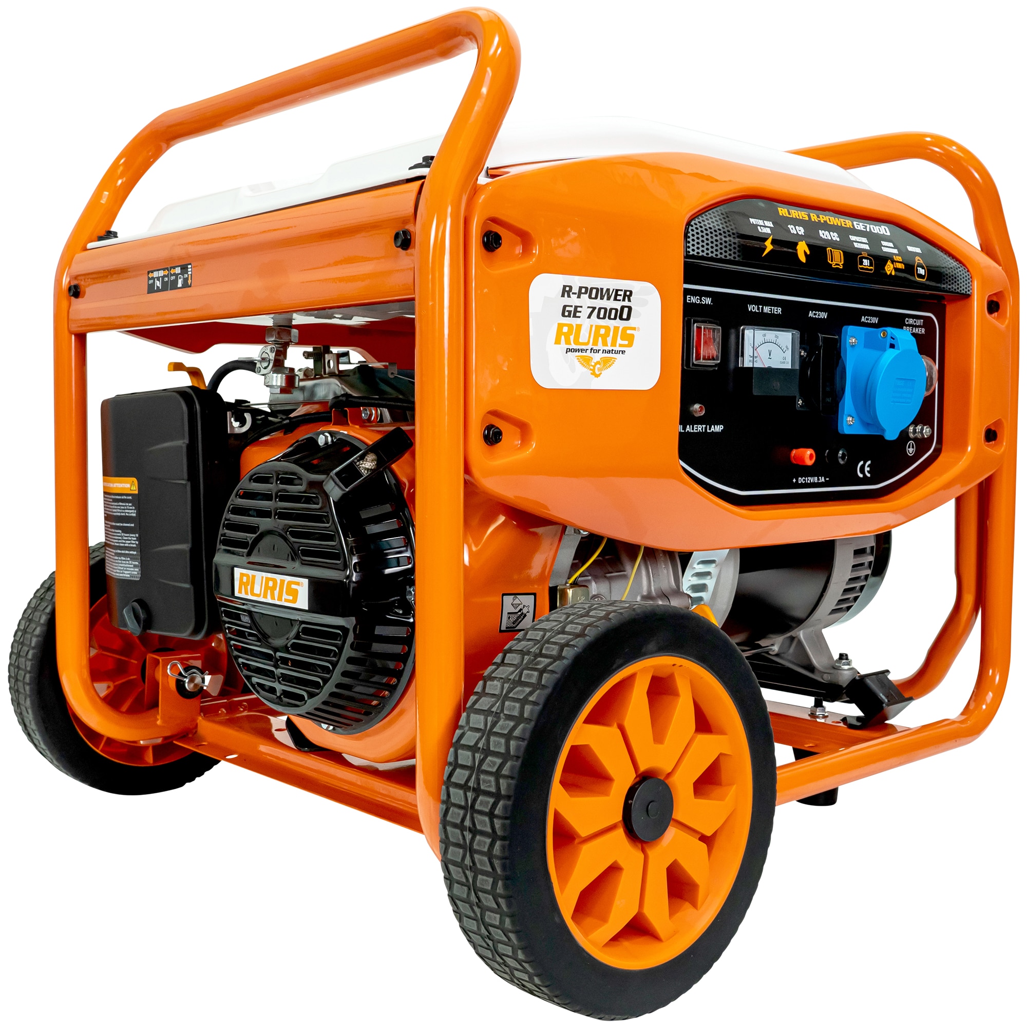 Generator Ruris r-power GE7000, 13 CP, 6500 W, 420 CC, 4 timpi, 2 prize ...
