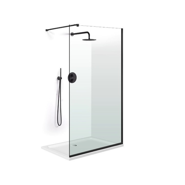 Paravan dus walk-in, Sticla securizata de 6 mm tratata anticalcar ...