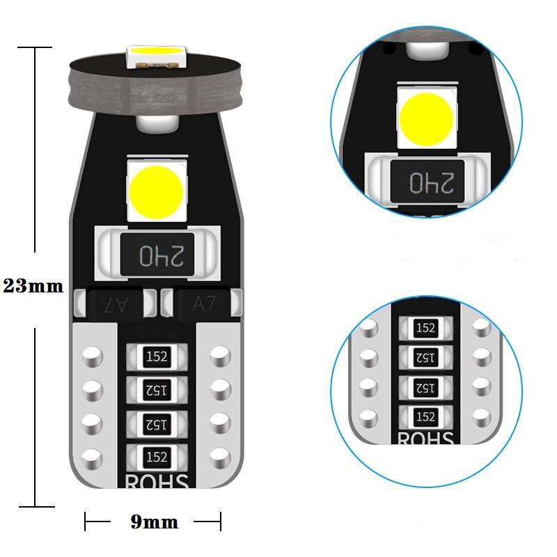 Set 2 x Becuri auto LED SMD 3030, Canbus, 5W - eMAG.ro